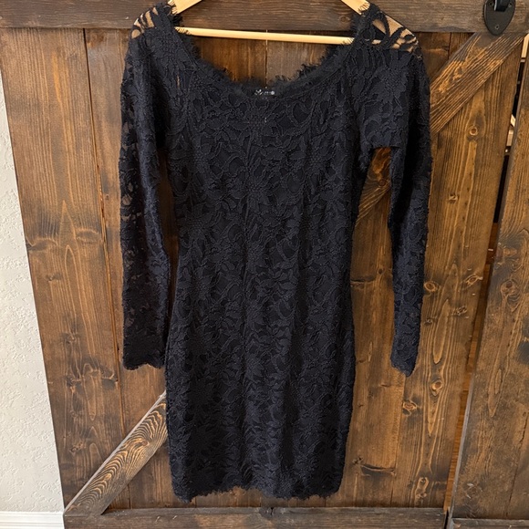 Jump | Dresses | Jump Black Lace Long Sleeve Dress | Poshmark